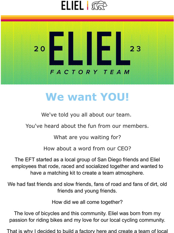 Eliel Cycling: What's it like to be on the EFT? | Milled