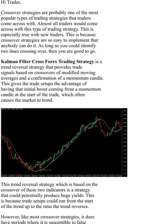 Forex MT4 Indicators: [New] Kalman Filter Cross Forex Trading Strategy ...