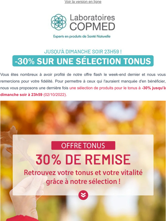 Copmed: OFFRE FLASH : Retrouvez votre vitalité grâce à notre sélection ...