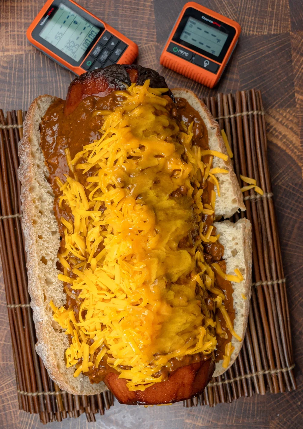 ThermoPro: Go from "big" to "biggest" with our Giant Chili Dog recipe ...