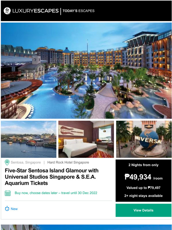Luxury Escapes: Singapore: Sentosa Hard Rock Hotel Island Escape w ...