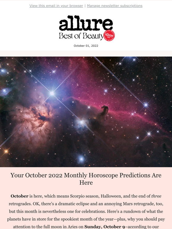 Allure: Scorpio Season Is Coming, Here’s What That Means for Your ...