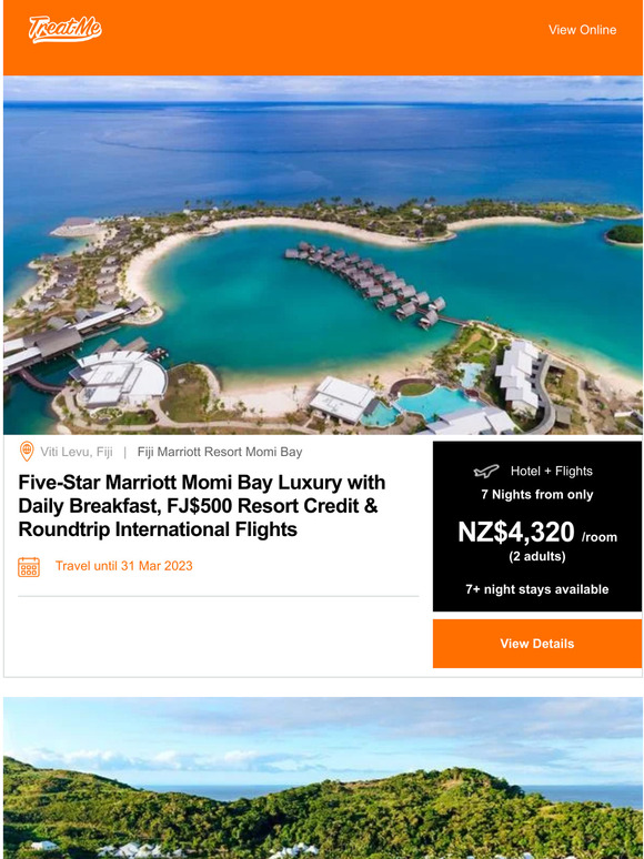 Treat Me: Fiji is calling with International Flights Included: 5-Star ...