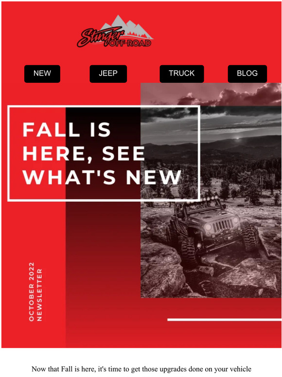 Stinger Off-Road: SOR Newsletter - October 2022 | Milled