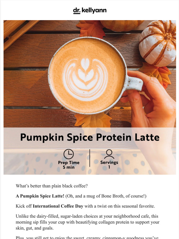 Dr. Kellyann: [Recipe] A PSL that won’t ruin your goals ☕ | Milled