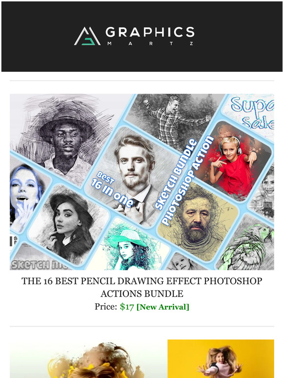 Graphics Martz: [ New Arrival ] Best Pencil Drawing Effects Bundle 📐 ...