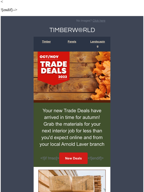 Timberworld: Your new Trade Deals have arrived in time for autumn | Milled