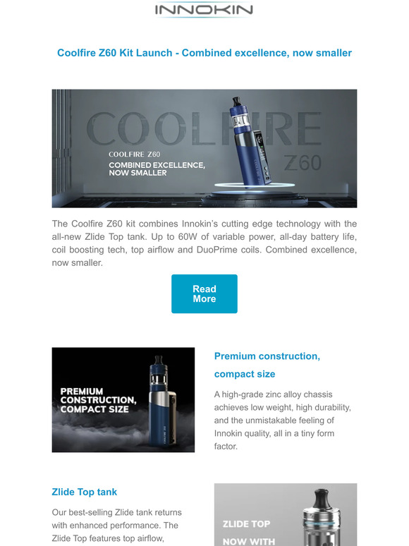 Innokin: Innokin Coolfire Z60 Kit Launch - Combined excellence, now ...