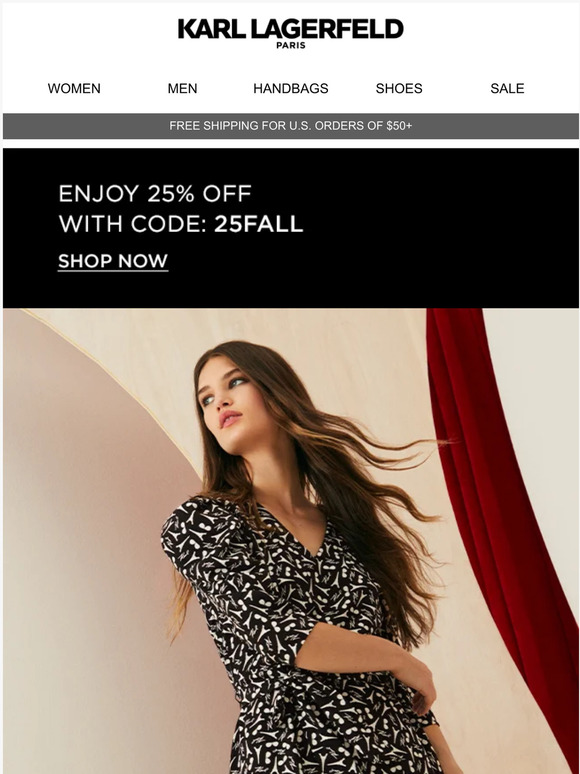 Karl Lagerfeld Paris: Dress Up Your Fall With 25% Off | Milled