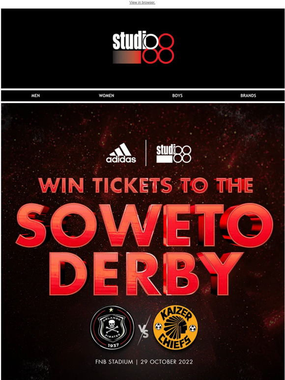 Studio 88: WIN VIP TICKETS TO THE SOWETO DERBY⚽🎉 | Shop adidas online ...