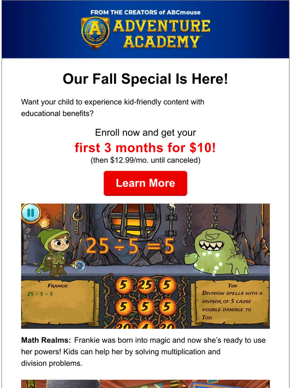 Adventure Academy: Fall in Love with Learning! See Our 🍁 Special | Milled