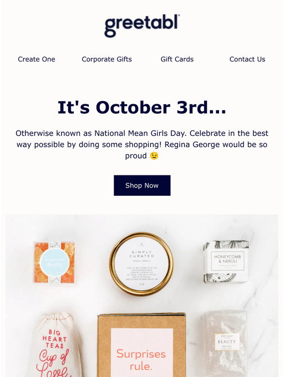 Greetabl: It's October 3rd aka Mean Girls Day | Milled