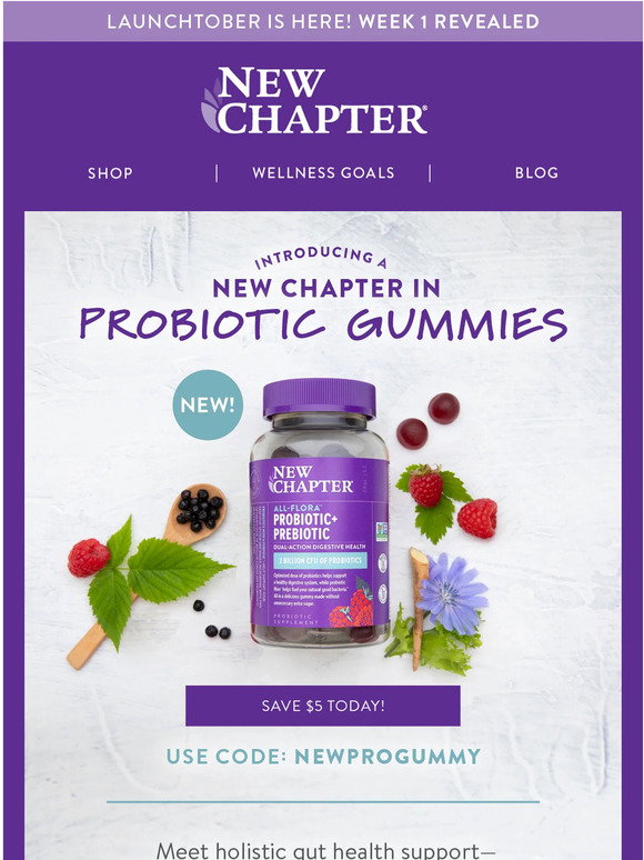 New Chapter: 📣 Just Arrived! NEW Probiotic Gummies | Milled