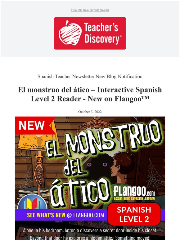 Teacher's Discovery: [Spanish Teachers] El monstruo del ático ...