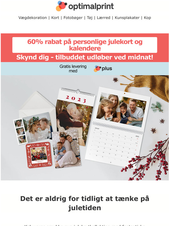 Optimalprint: 💌📅 60% rabat på nye julekort og 2023-kalendere. Slutter i aften! | Milled
