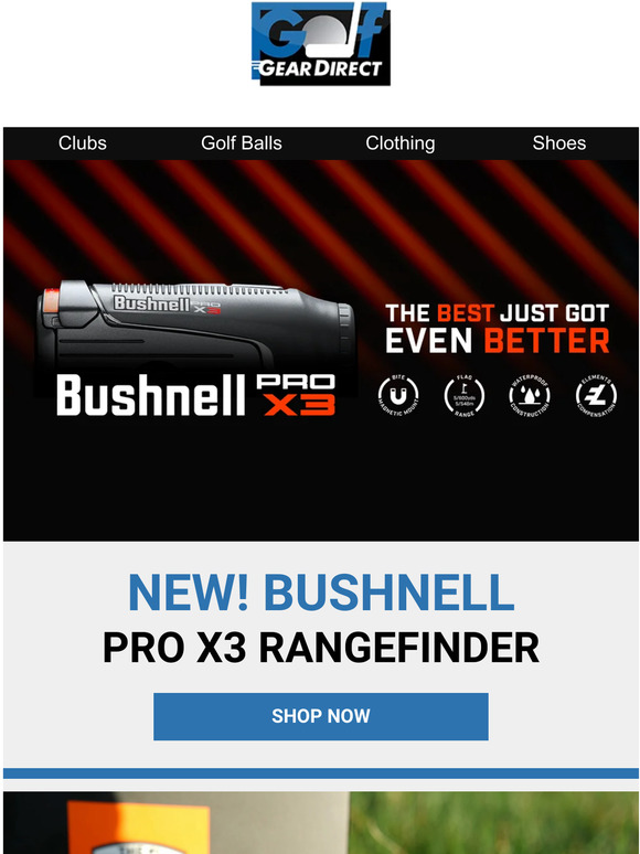 Golf Gear Direct: NEW! Bushnell Pro X3 Rangefinder 🔥 | Milled