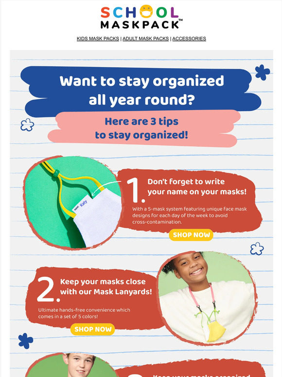 SchoolMaskPack: Keep Masks Organized with these 3 Tips 💡 | Milled