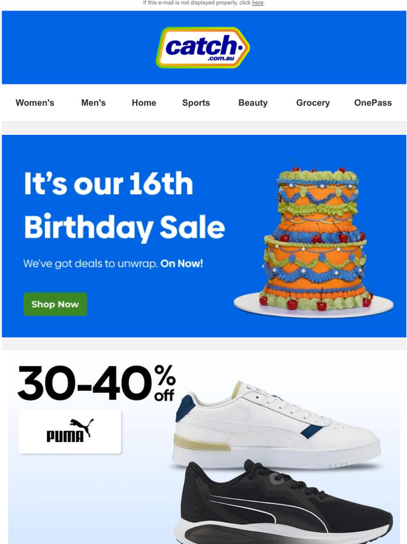 Catch.com.au: 🎉 Catch Birthday: Puma 30-40% off! | Milled