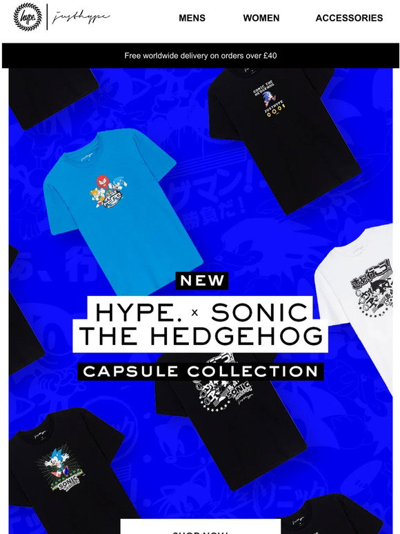 Hype: THE NEW HYPE. X SONIC THE HEDGEHOG COLLECTION⚡ | Milled