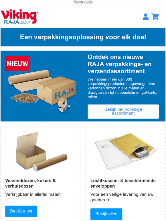 Viking: Ontdek ons nieuwe RAJA verpakkings- en verzendassortiment | Milled