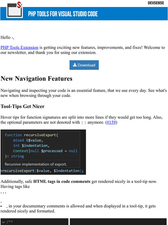 DevSense: New Features in PHP Tools for Visual Studio Code (October 2022) | Milled