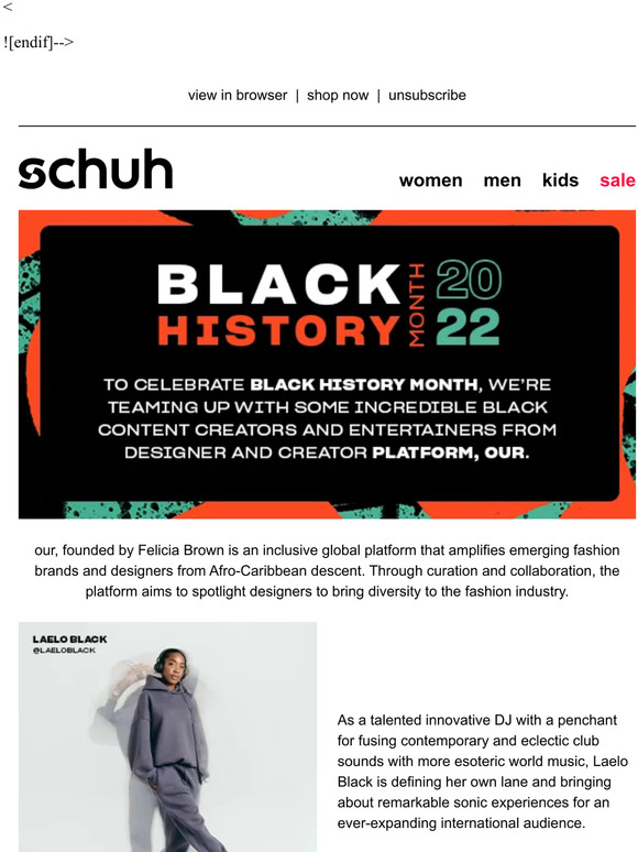 schuh: Black History Month 2022 | Milled