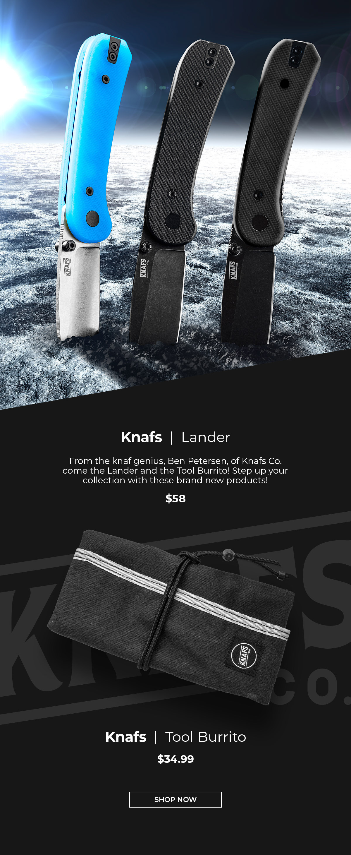 Blade HQ: New Knafs Lander & Tool Burrito! | Milled
