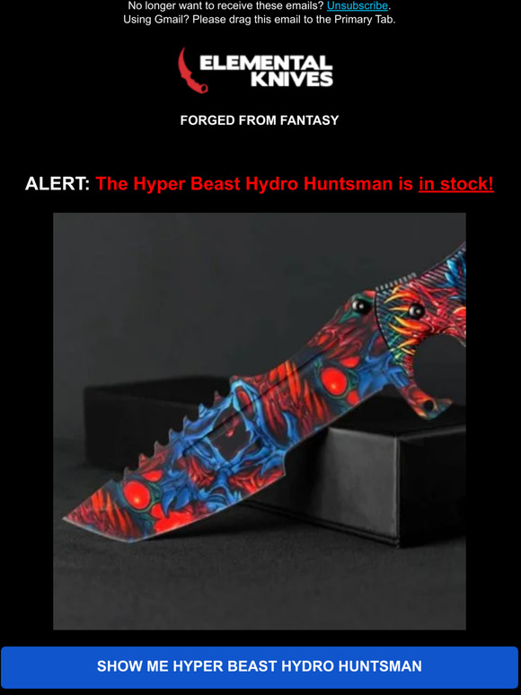 Elemental Knives: The Hyper Beast Hydro Huntsman is In Stock! | Milled
