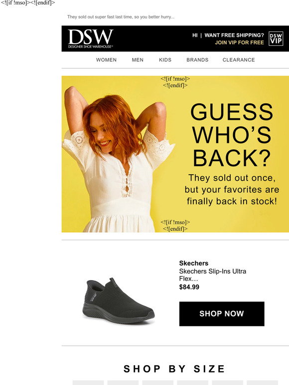 DSW: These are BACK. | Milled