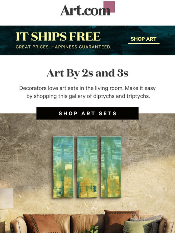 Art.com: Designer hack: art sets create a professionally decorated look ...