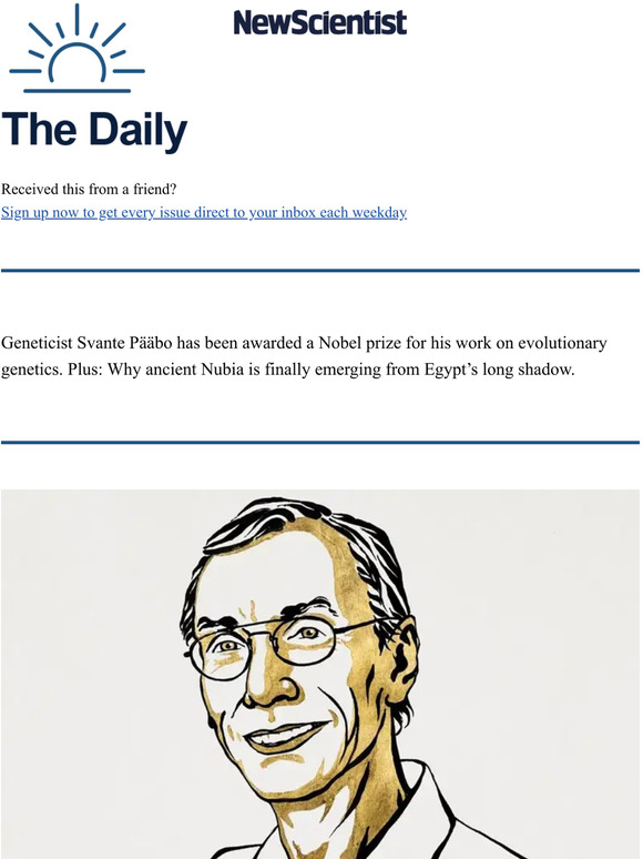 New Scientist: Nobel prize awarded for ancient DNA discoveries | Milled