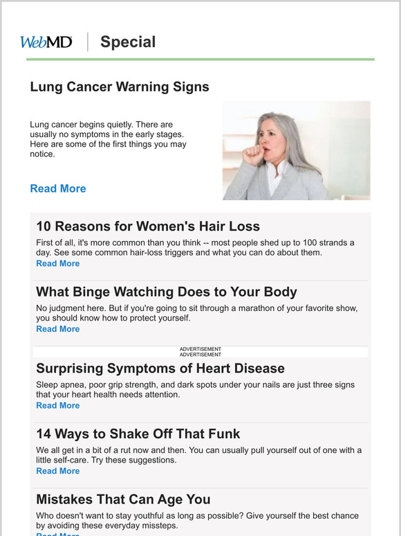 WebMD: Lung Cancer Warning Signs | Milled