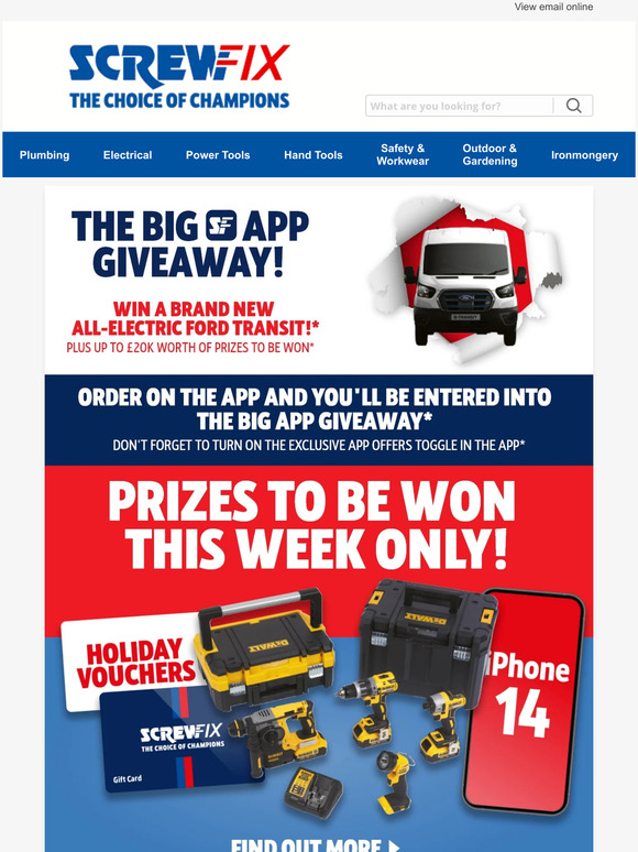 Screwfix: WIN A BRAND NEW ALL-ELECTRIC FORD TRANSIT! | Milled