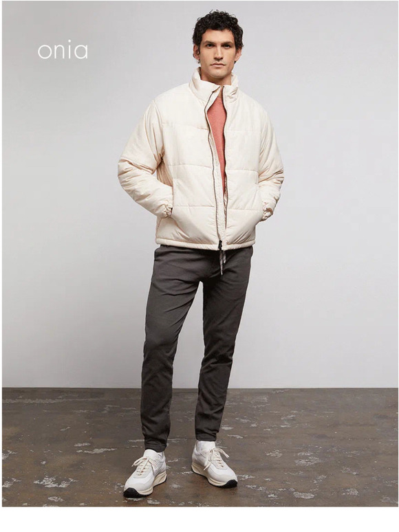 Onia: Introducing The Lightweight Puffer Jacket | Milled