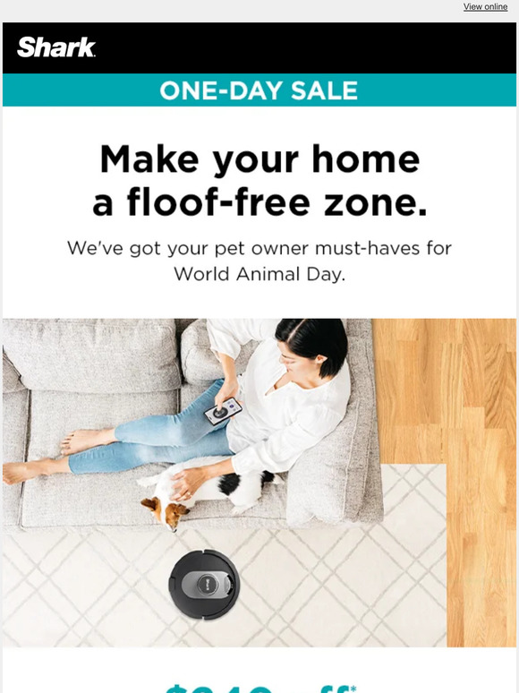 Shark: Take up to $240 off for World Animal Day. | Milled