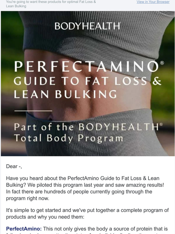 BodyHealth: Our VIP Fat Loss & Lean Bulk Program is now available to ...