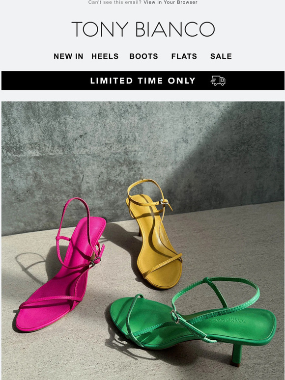 Tony Bianco: Next in NEONS | Shop Caprice In Color | Milled