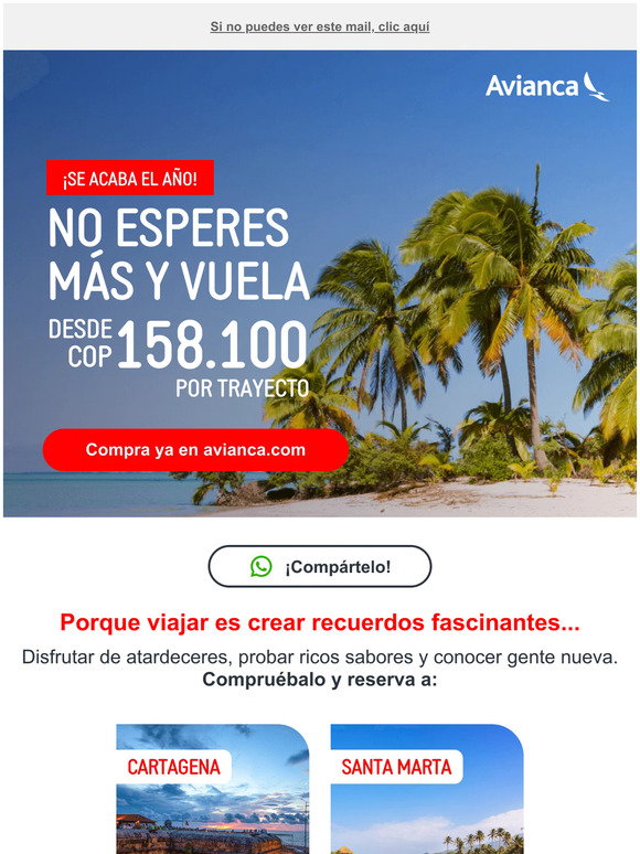 Avianca: ¡Octubre! ¿Y no has viajado? ️ | Milled