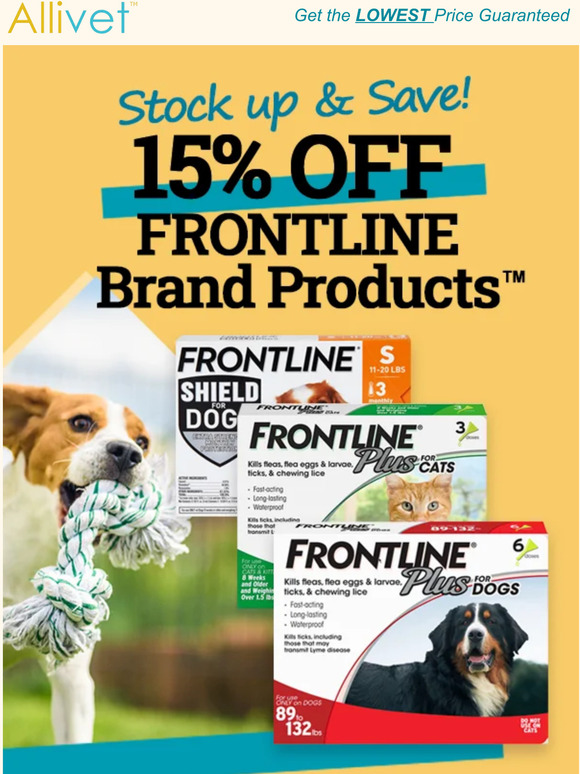 Allivet: 15% Off Frontline - Limited Time Only! | Milled