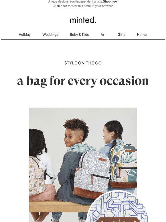 Minted: New bag designs are here for gifting or keeping. | Milled