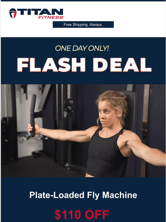 Titan: FLASH DEAL 🚨 Plate-Loaded Fly Machine | Milled