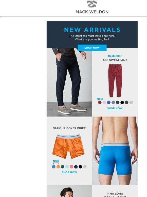 Mack Weldon: New. Arrivals. Are. Here. | Milled
