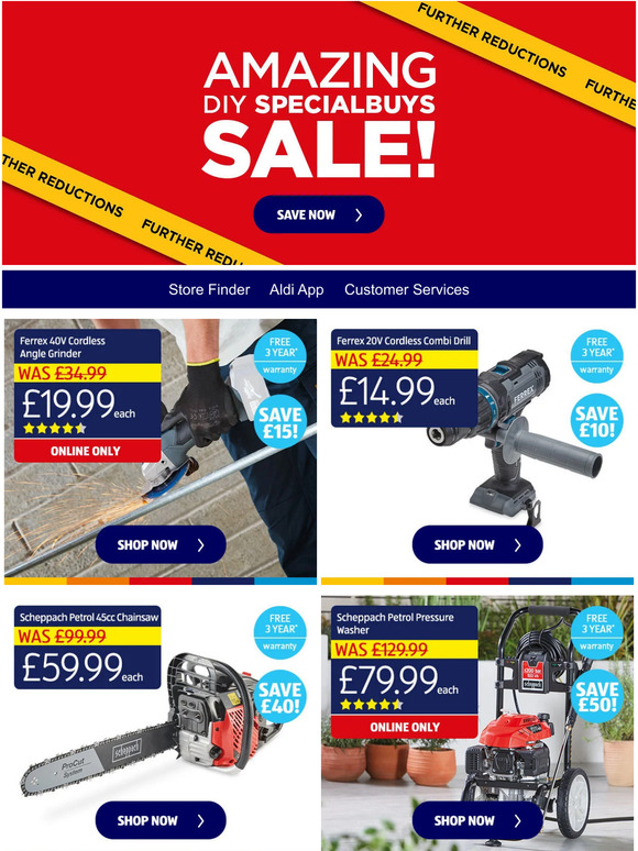 Aldi: HUGE savings in our Amazing DIY Specialbuy Sale! 🛠️ | Milled