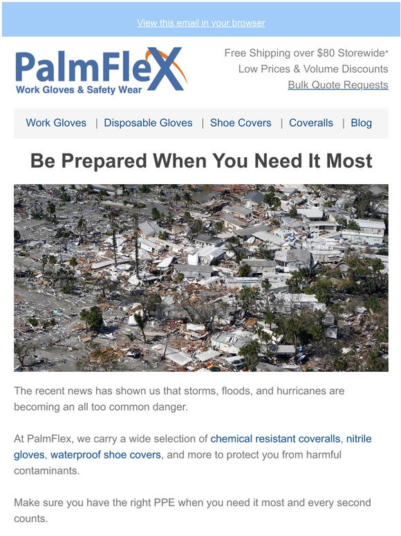 PalmFlex: Explore PPE for Storms, Floods, & Hurricanes | Milled