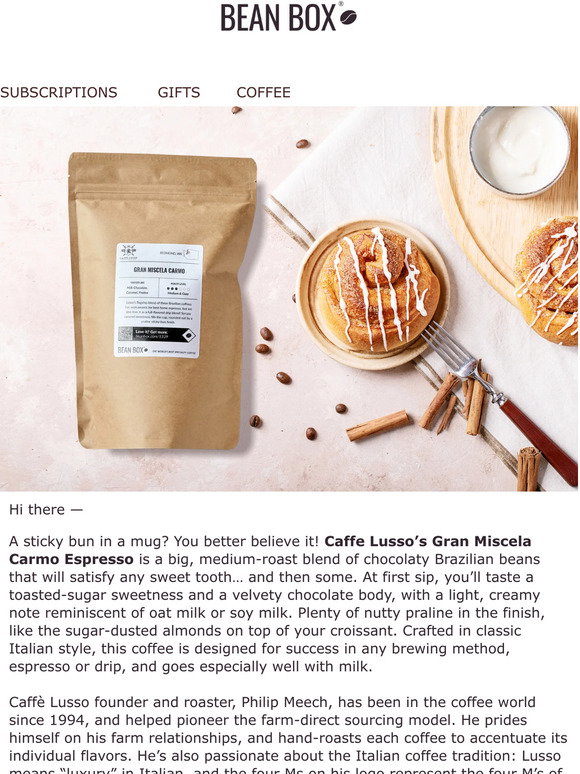 Bean Box: Coffee that thinks it’s a sticky bun | Milled