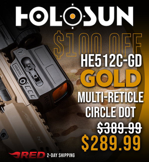 EuroOptic: $100 OFF: Holosun HE512C-GD Reflex Sight! | Milled