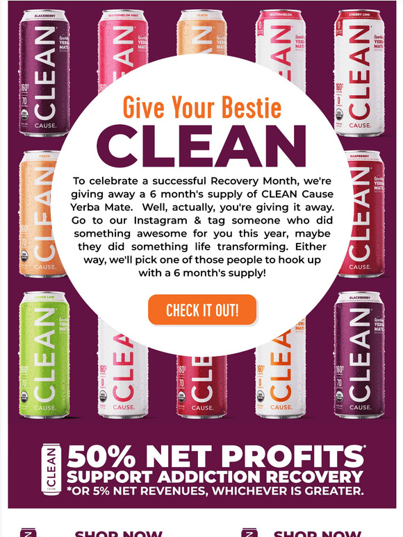 CLEAN Cause: 🎁 Win 6 months of CLEAN! | Milled