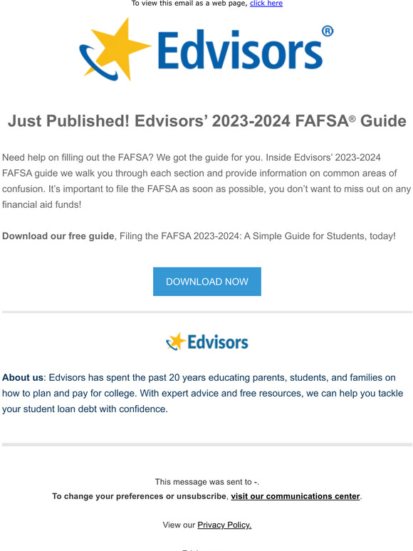 Edvisors: Here Is Help to File the FAFSA: Don’t Wait | Milled