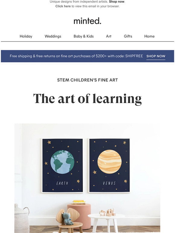 Minted: The Art of Learning: Educational Children's Art | Milled