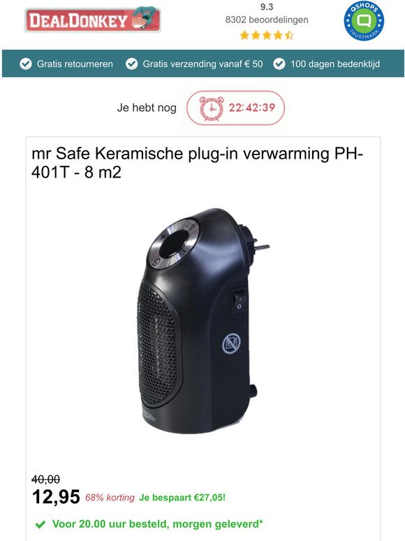 DealDonkey: Zeer goedkoop -> Verwarming - Gootsteenkastrek - Fietslamp - Dakgootbescherming ...